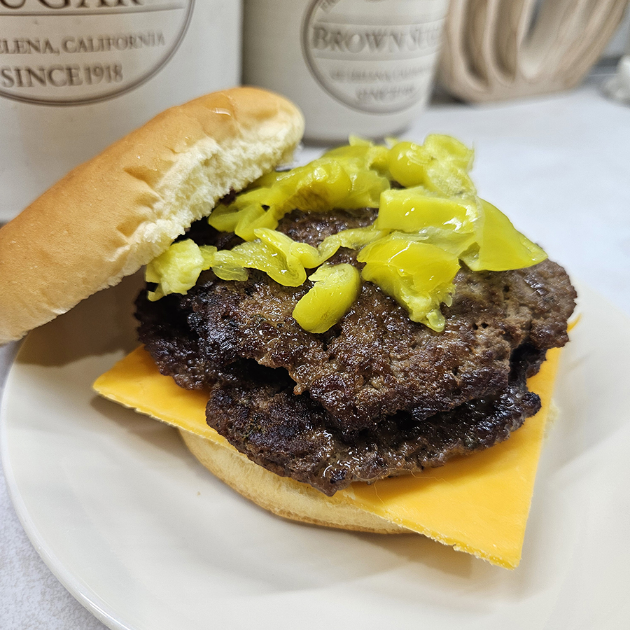 Pepperoncini Pepper Smash Burgers - Crispy and Juicy Burgers
