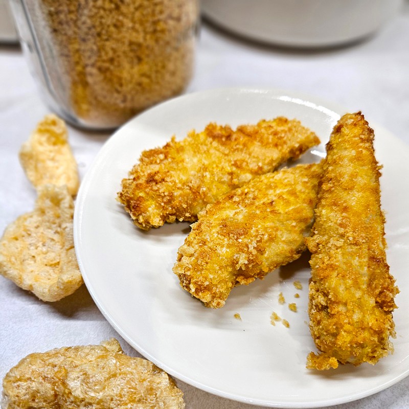 Pork Panko Crispy Chicken Strips Cooked In The Air Fryer