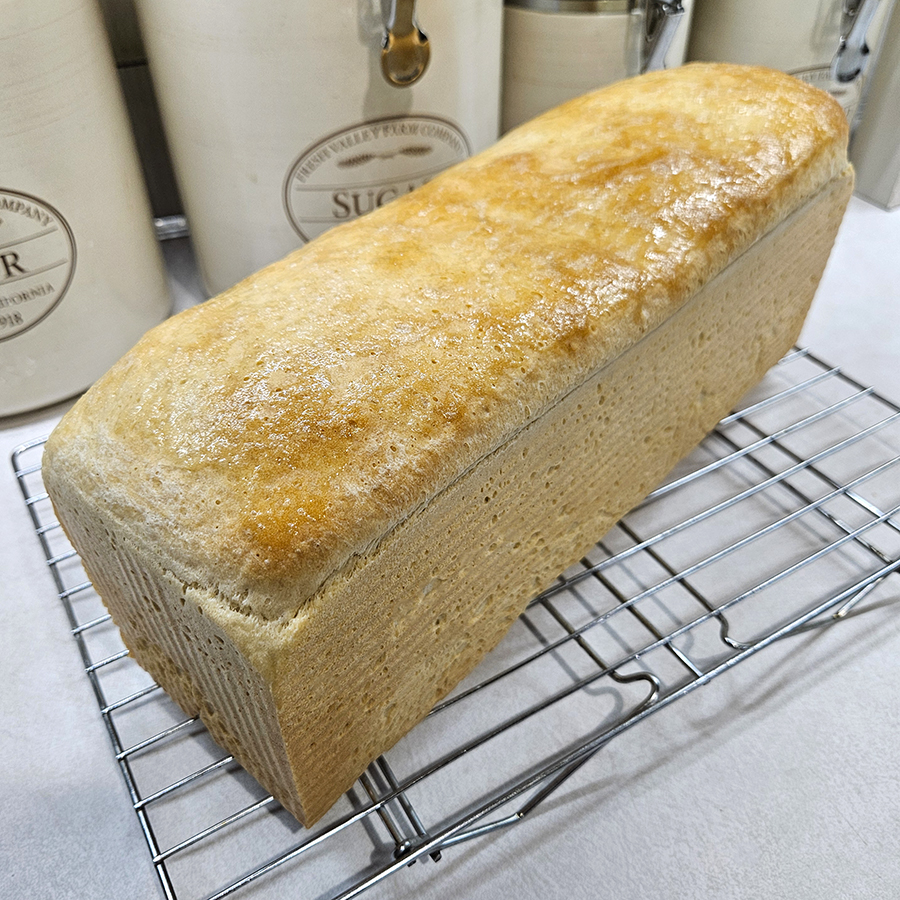 Pullman Sandwich Bread - Large Loaf Of Homemade Slicing Bread