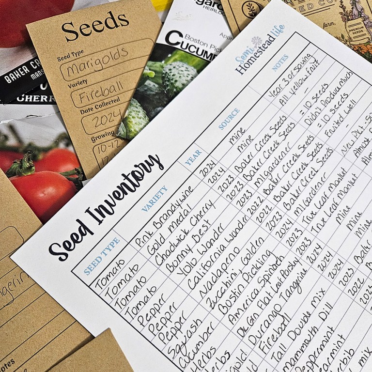 Using A Seed Inventory List - Includes A Free Downloadable PDF